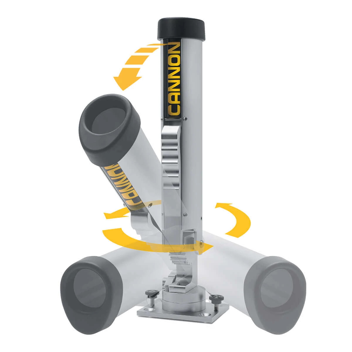 Dual Axis Adjustable Rod Holders, Downrigger Mount - Cannon